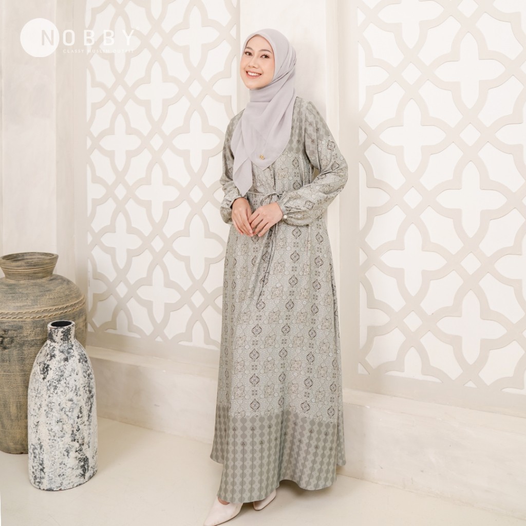 Jual Nobby Dress Nandini Dress Bahan Satin Silk | Shopee Indonesia