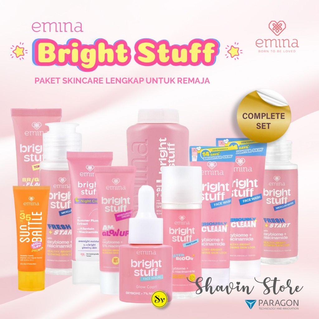 Jual Paket Emina Bright Stuff Lengkap Complete Set - Skincare Remaja ...