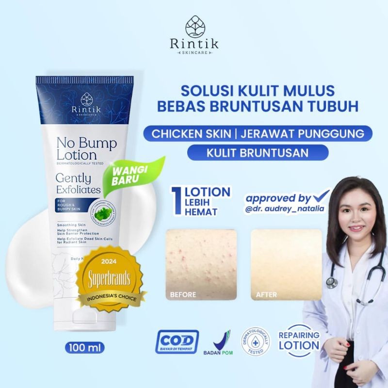 Jual Rintik Skincare No Bump Lotion Atasi Jerawat Punggung Dan Chicken ...