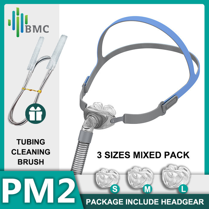 Jual BMC PM2 Nasal Pillow Mask Nose Mask with Headband for CPAP Machine ...