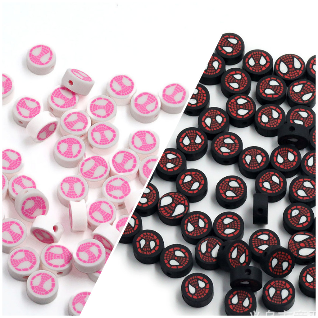 Jual Biizu 10 Pcs Manik-manik Mote Polymer Clay - Spiderman | Shopee ...