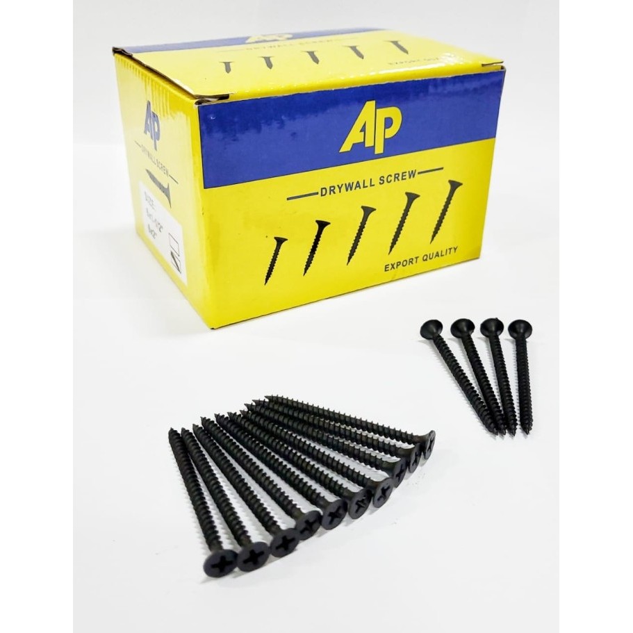 Jual Sekrup skrup gypsum merk AP ukuran 6x3 atau panjang 7 cm warna ...