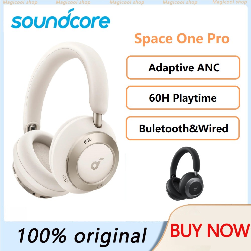 Jual Soundcore Space One Pro by Anker, Adaptive Active Noise Cancelling Headphones Driven by 6 ...