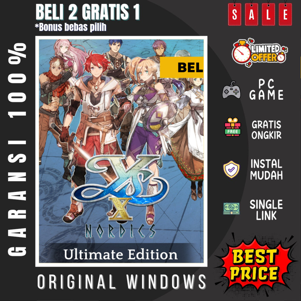 Jual YS X NORDICS ULTIMATE EDITION - GAME PC - GAME LAPTOP - PC GAMES - BELI 2 GRATIS 1 ...