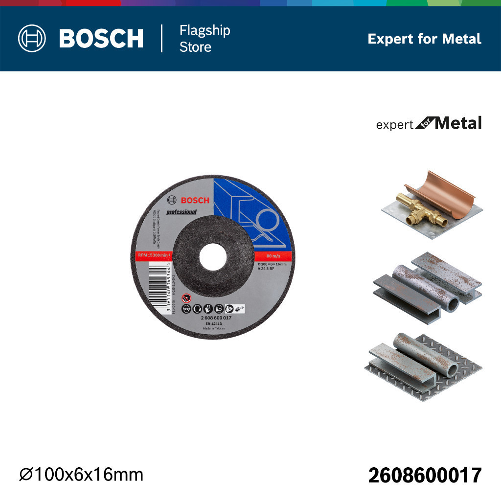 Jual BOSCH Mata Gerinda Logam 4" / Expert for Metal Grinding Disc - 2608600017 | Shopee Indonesia