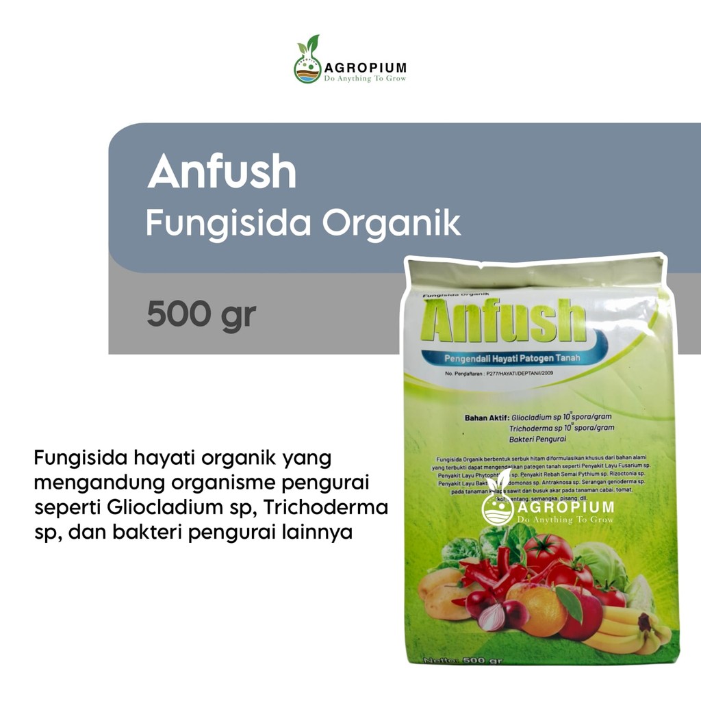 Jual Fungisida Organik ANFUSH 500 gram Pengendali Hayati Patogen Tanah ...