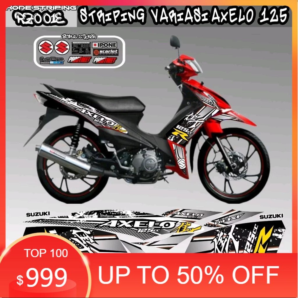 Jual Sticker Striping Suzuki Axelo 125 keren abizz Motorcycle | Shopee Indonesia
