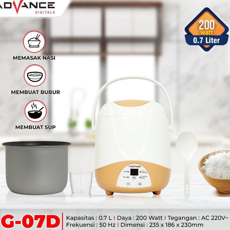 Jual Advance Mini Rice cooker G-07D Mini Rice Cooker Multi Fungsi 3 in ...