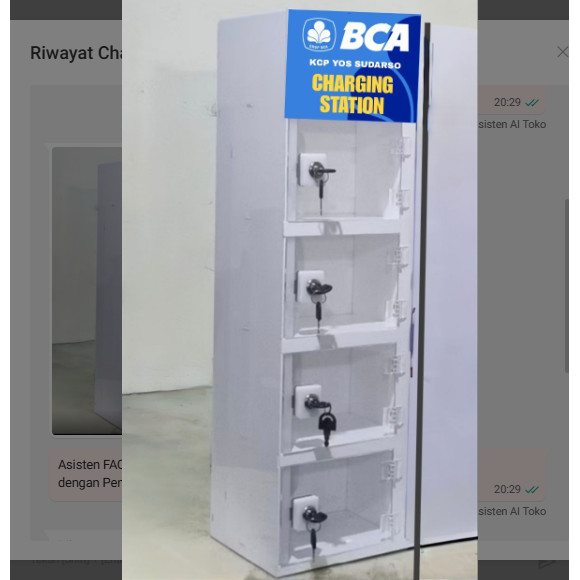 Jual Box Charger HP / Charging Station Akriliik 4 Kotak 1 Baris ...