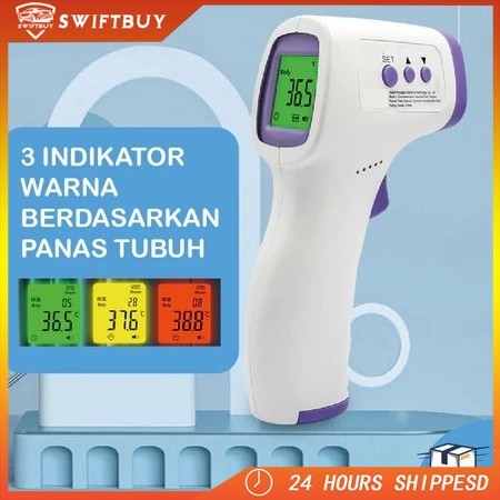 Jual Thermogun Thermometer Tembak Suhu Badan Infrared INCLUDE BATERAI ...