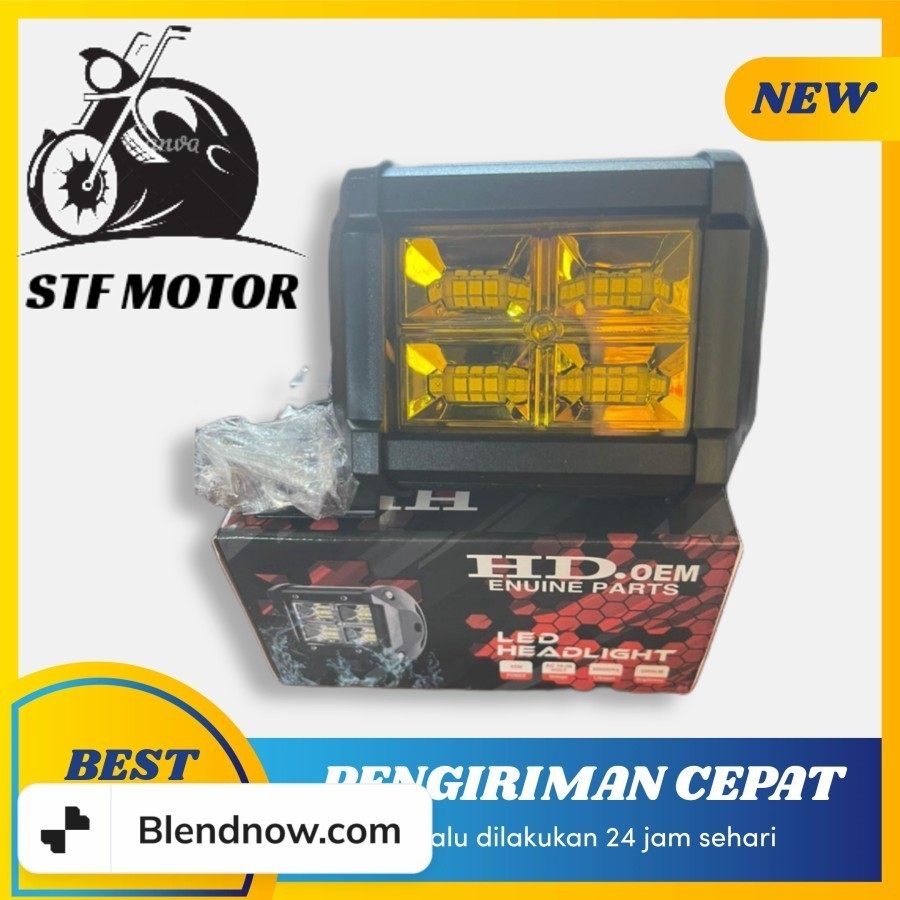 Jual Lampu Tembak Strobo Sorot Flash Led 12 Mata 4 sisi Motor kuning ...