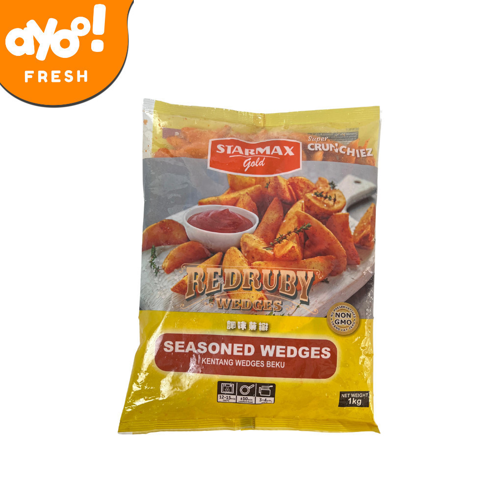 Jual Kentang Wedges Seasoned STARMAX 1kg | Shopee Indonesia