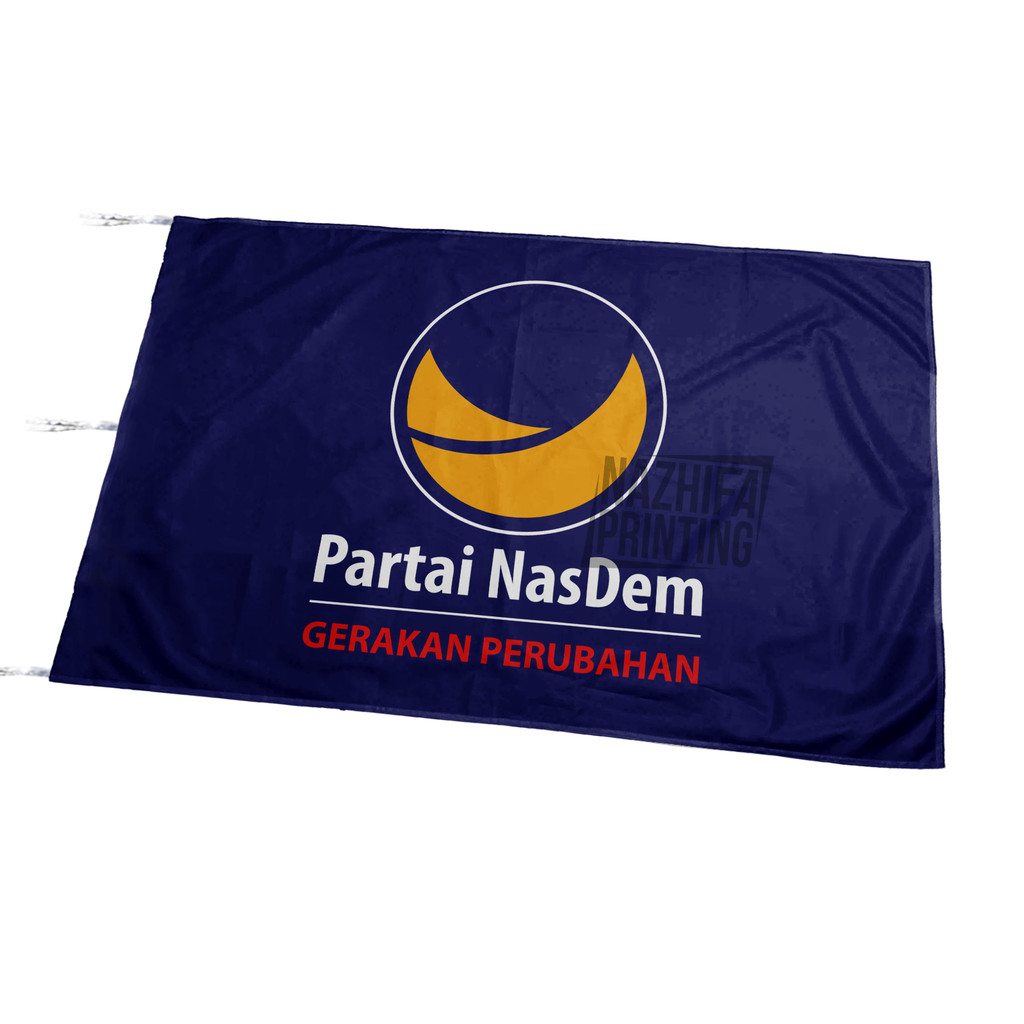Jual Bendera Partai Nasional Demokrat (NasDem) - Cetak Printing, Partai ...