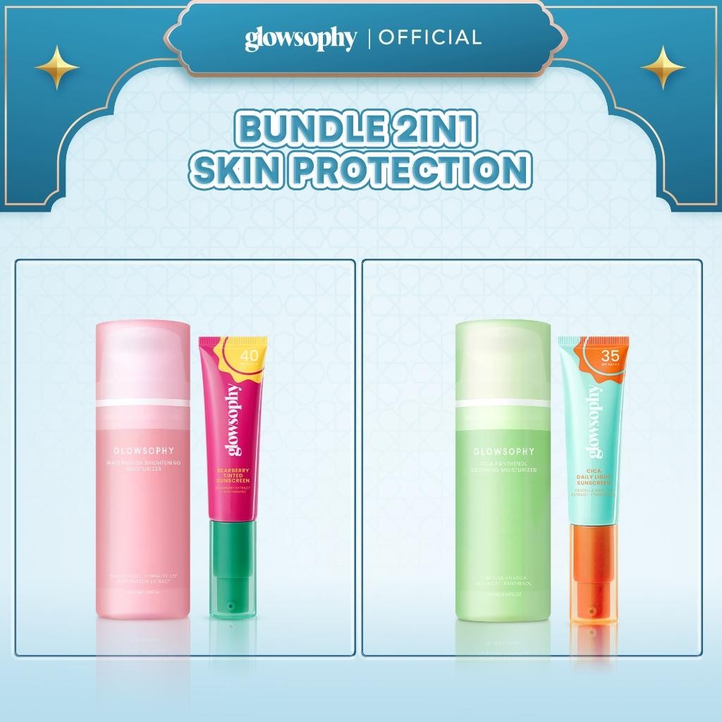 Jual Glowsophy Bundle 2in1 Skin Protection Sunscreen + Moisturizer 100 ...