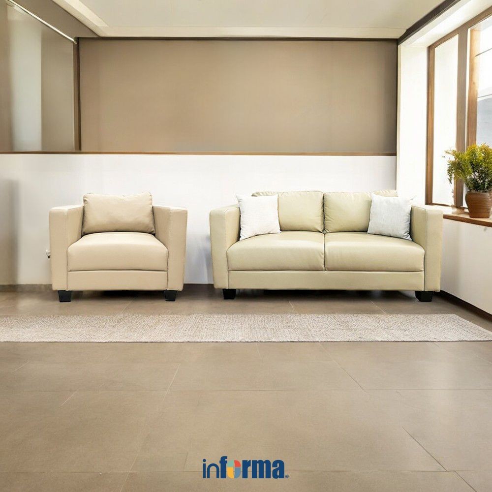 Jual Informa Venien Set Sofa Kulit - Cokelat Cappuccino Tempat Duduk ...