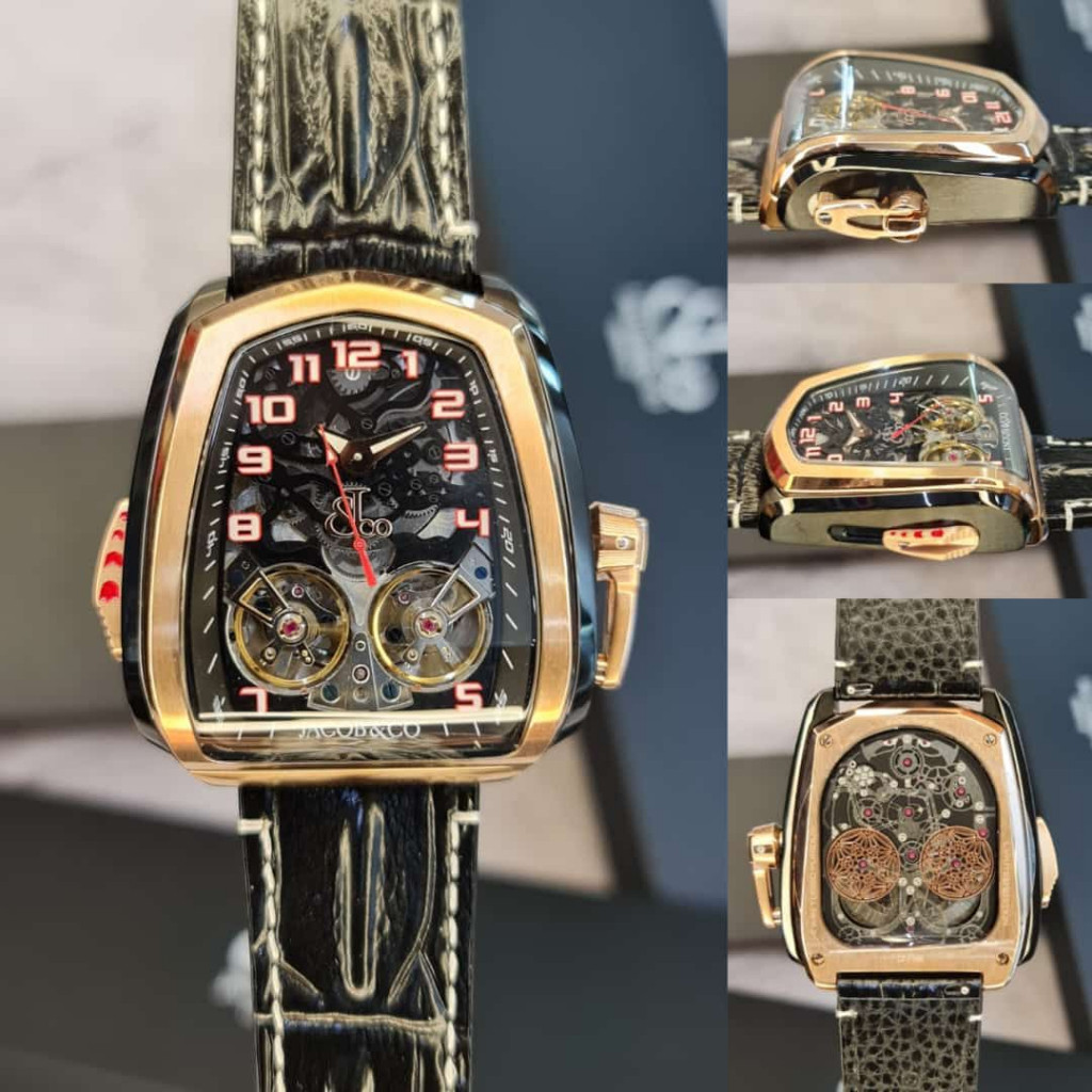 Jual JAM TANGAN PRIA JACOB & CO TWIN TURBO BLACK DIAL AUTOMATIC SWISS ...