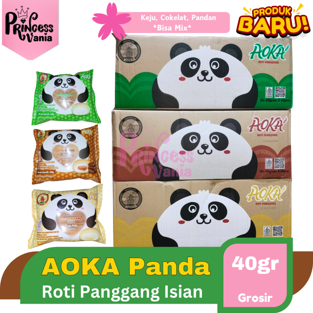 Jual BEST PROMO!!! AOKA PANDA GROSIR ROTI PANGGANG ISIAN RASA PANDAN ...