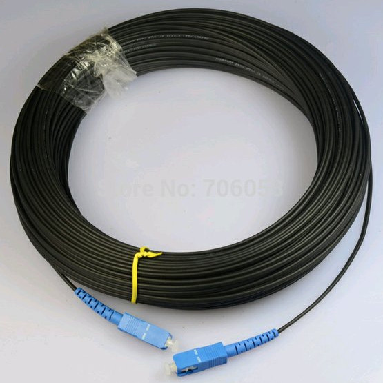 Jual Kabel FO 100 meter Fiber Optic Precon Drop Cable SC/UPC Drop Wire ...