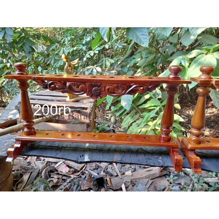 Jual jagrak keris isi 7 dari kayu jati termurah sudah finishing kayu ...