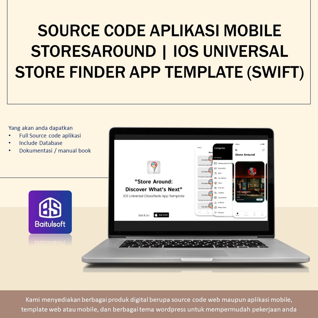 Jual SOURCE CODE APLIKASI MOBILE STORESAROUND | IOS UNIVERSAL STORE ...