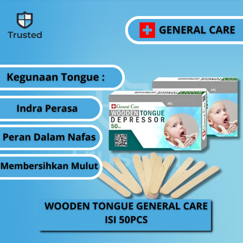 Jual Tongue Spatel Kayu Lidah General Care isi 50 Tong Spatel Wooden ...