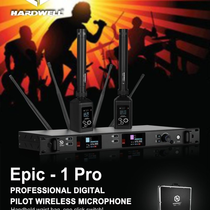 Jual Mic Wireless HARDWELL Epic-1 Pro / Epic 1Pro 2 Mic Condensor ...