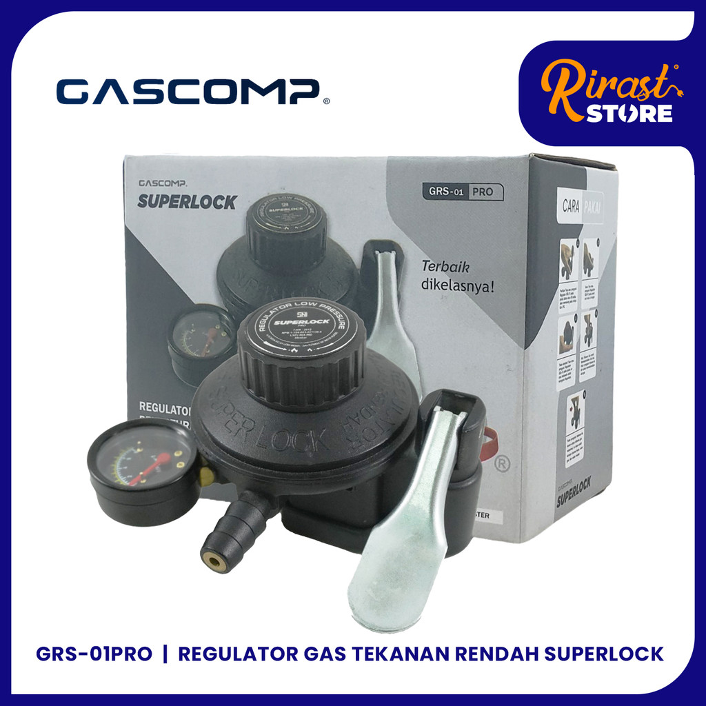 Jual RIRAST- GASCOMP REGULATOR GAS SUPERLOCK TEKANAN RENDAH GRS-01 PRO ...