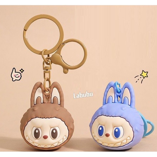 Jual ENNWEN GK68 Gantungan Tas Kunci Labubu Head PVC Bag Keychain ...