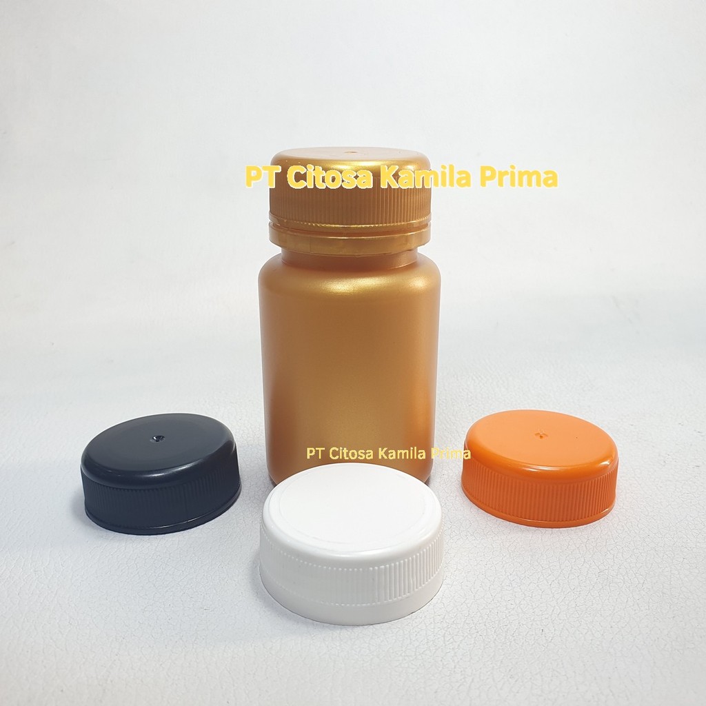 Jual Ester C 60 Kapsul Emas Hdpe / Botol Obat / Botol Ester C 60 Kapsul Emas / Botol Obat Kosong ...