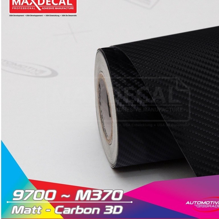 Jual [Meteran] Maxdecal 7500 M370 Carbon Black 3D 50cm Scotlite Motor ...