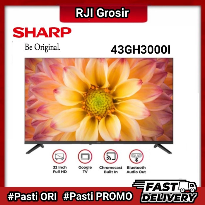 Jual SHARP LED 2K 2T-C43GH3000I GOOGLE TV 43 INCH 43GH3000I HDR 10 NETFLIX | Shopee Indonesia