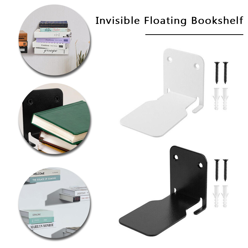 Jual Invisible Floating Bookshelf Floating Book Organizer Wall Indoor ...