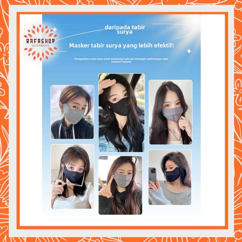 Jual HOME061 Masker Wajah Anti Uv Pelindung Matahari UPF50+ Masker Wanita ice Sutra masker ...