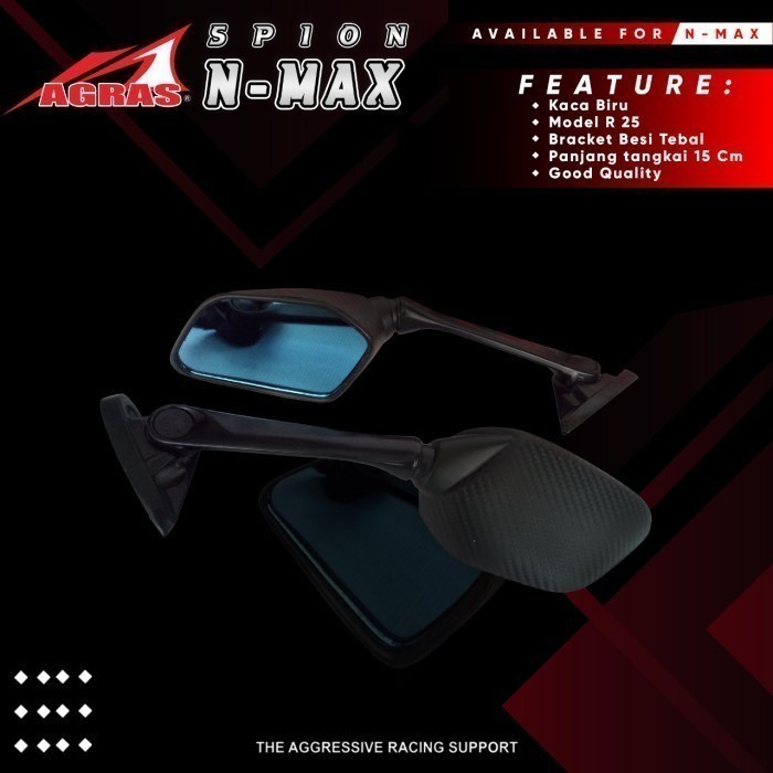 Jual Spion NMAX Carbon Model Yamaha R25 AGRAS -svm | Shopee Indonesia