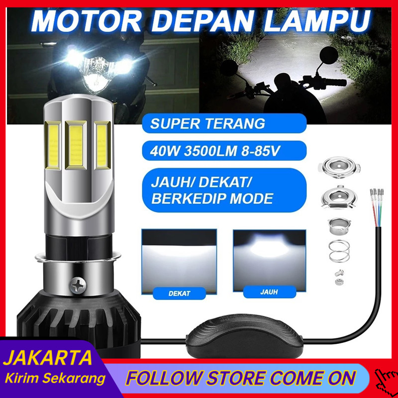 Jual Lampu Led Motor H4 H6 6 SISI AC/DC KIPAS BOHLAM DOP LAMPU DEPAN UTAMA LED 6 TITIK MATA 6 ...