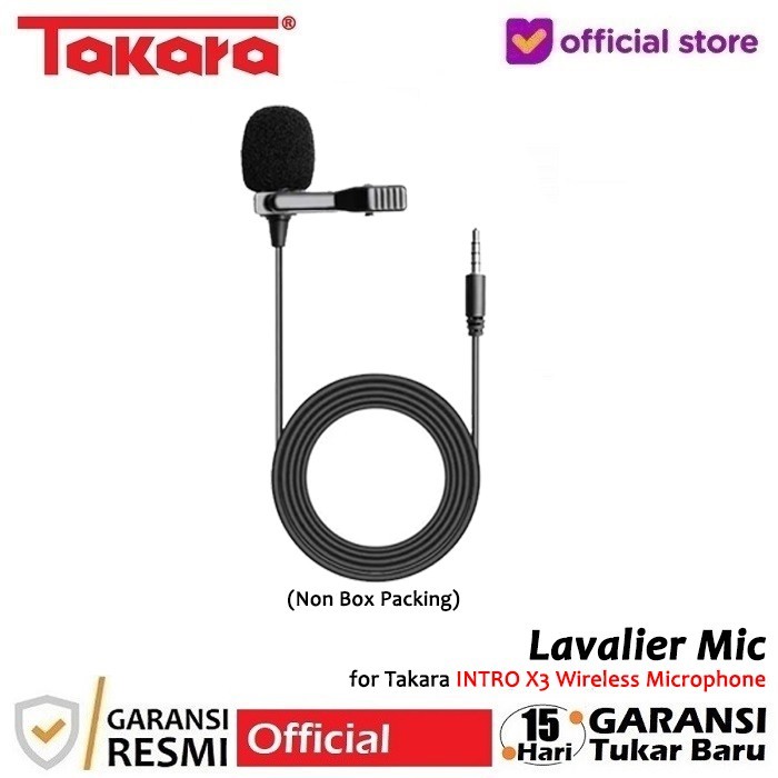 Jual Takara Lav Mic External Lavalier Microphone for Intro X3 Wireless ...
