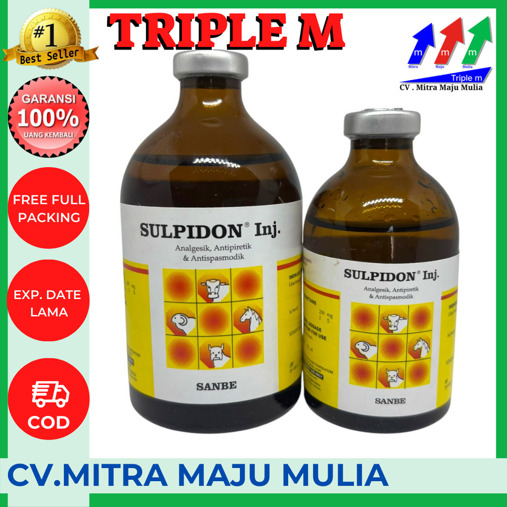 Jual SULPIDON 50 ml & 100 ml SANBE - Obat Pereda Sakit Hewan Analgesik ...