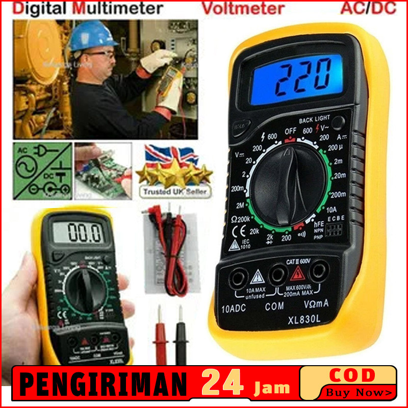 Jual 【Kirim Sekarang】Mini Digital Multimeter AC/DC Voltage Tester ...