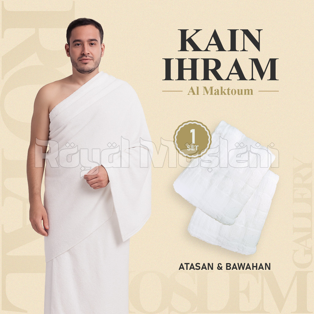 Jual Pakaian Ihrom Pria Baju ihram Haji Umroh putih dewasa | Shopee ...