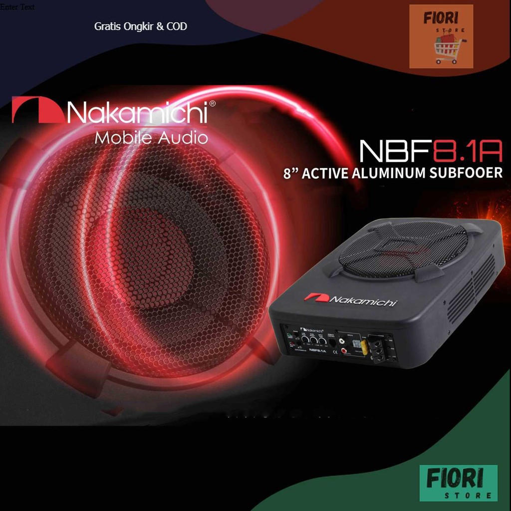 Jual Nakamichi Active Subwoofer Kolong Car Under Seat Tri-Port 8 Inch 1500W - NBF8.1A | Shopee ...