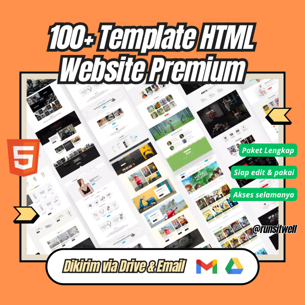 Jual Paket 100+ Template Website HTML Premium Plus Bonus | Landing Page ...