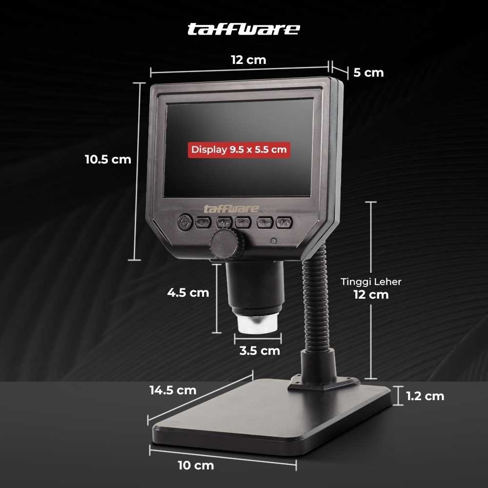 Jual Taffware G600 Mikroskop Digital 3.6MP 600X dengan Monitor dan ...
