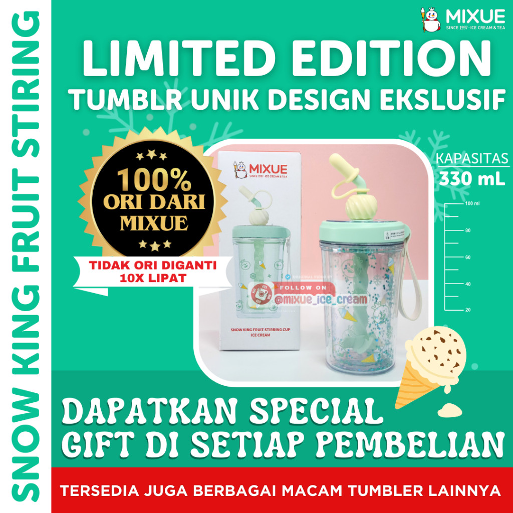 Jual Popping Boba Nata Jelly - Snow King Fruit Stirring Cup Ice Cream ...