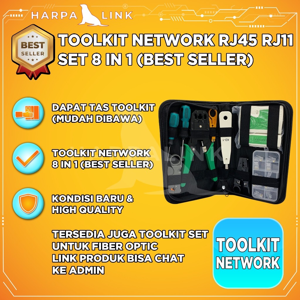 Jual NEW Network Cable Repair Tool Kit Set / Toolkit Network Repair 8 ...