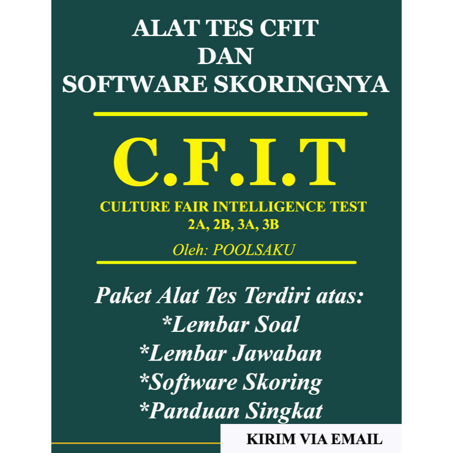Jual ( LIFETIME ACCESS ) Tes Psikologi Psikotes CFIT 3a 3 a 3b 3 b 2a 2 ...