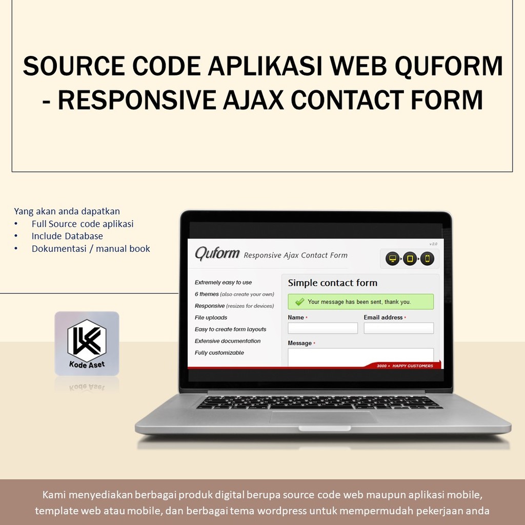 Jual SOURCE CODE APLIKASI WEB QUFORM - RESPONSIVE AJAX CONTACT FORM | Shopee Indonesia