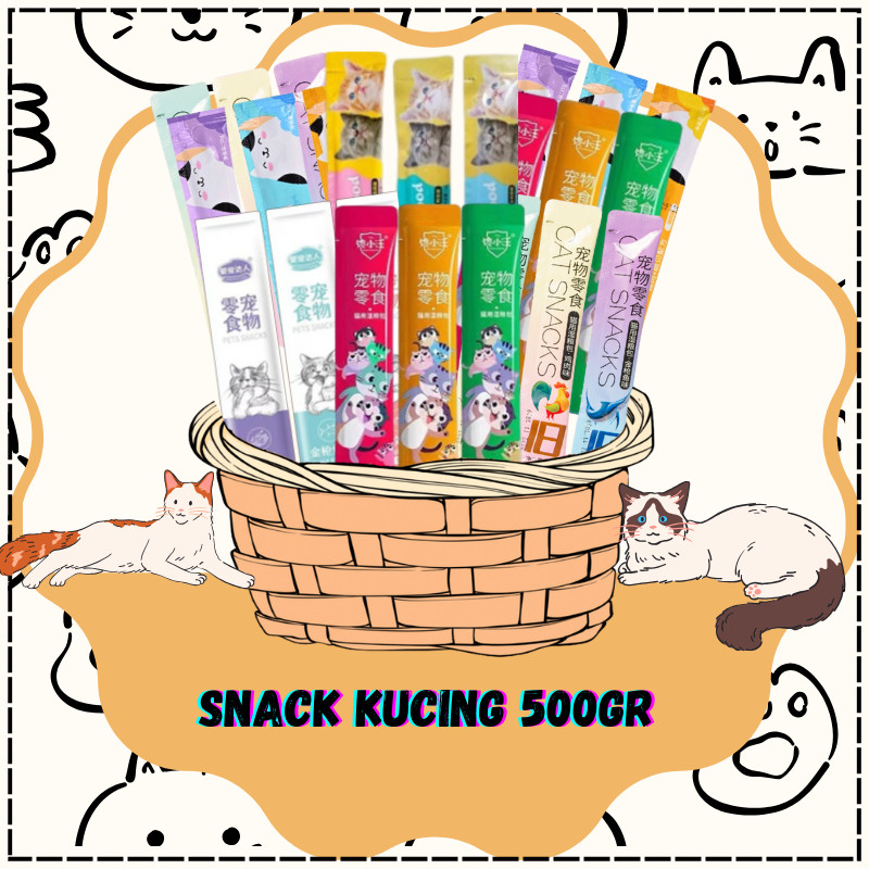 Jual Snack Kucing BASAH 50PCS/ Snack Makanan Kucing Basah 1KG/ Pet ...