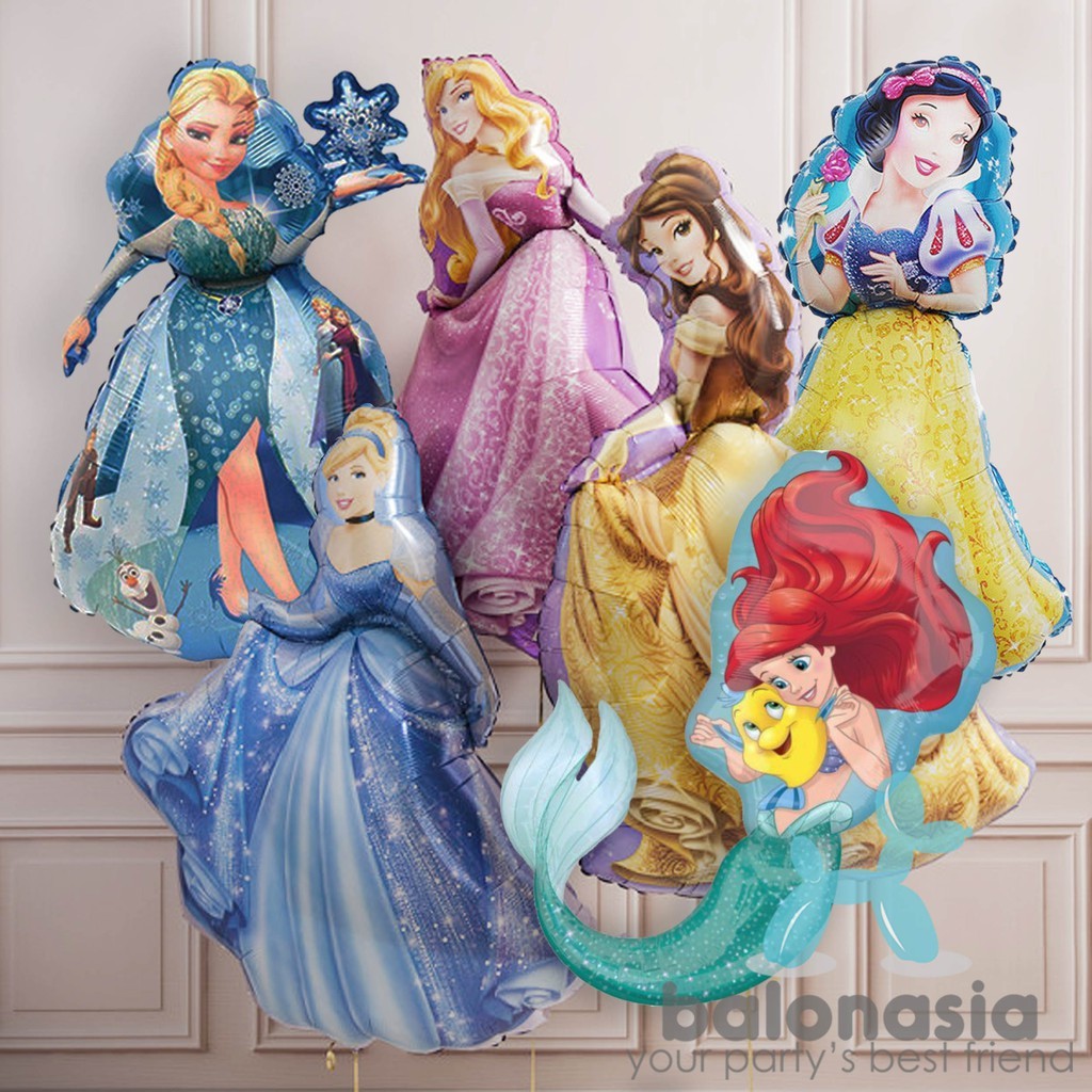 Jual Balonasia Balon Foil Princess / Ariel / Belle / Snow White ...