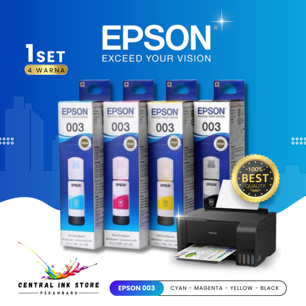 Jual [Pekanbaru] Tinta Refill Epson 003 Printer code L1110 L5190 L3150 ...