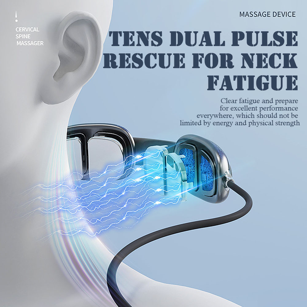 Jual USB Foldable Doublefrequency Pulses Neck Massager for Muscle Pain ...